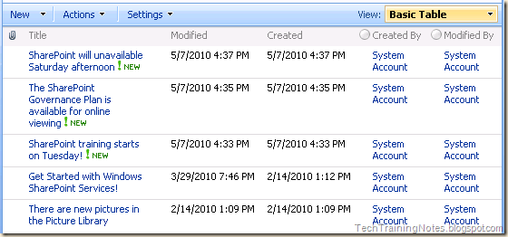 SharePoint: List View Styles | Mike Smith's Tech Training Notes ...